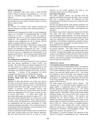34.Isolation and purification of juvenile hormone of Bombyx mori | PDF