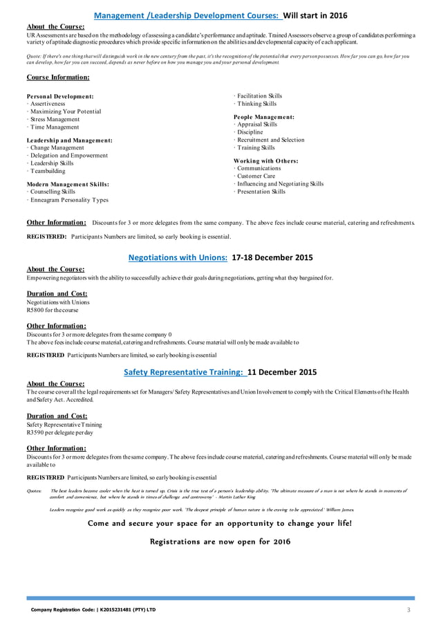 OUR LABOUR LAW COURSES | DOCX | Human Resources | Business