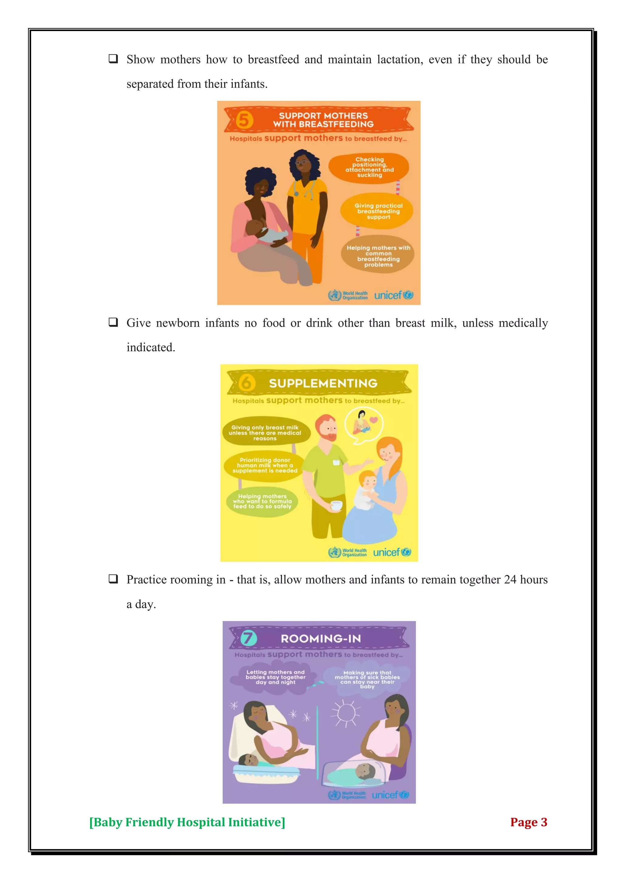 Baby Friendly Hospital Initiative (BFHI) | PDF