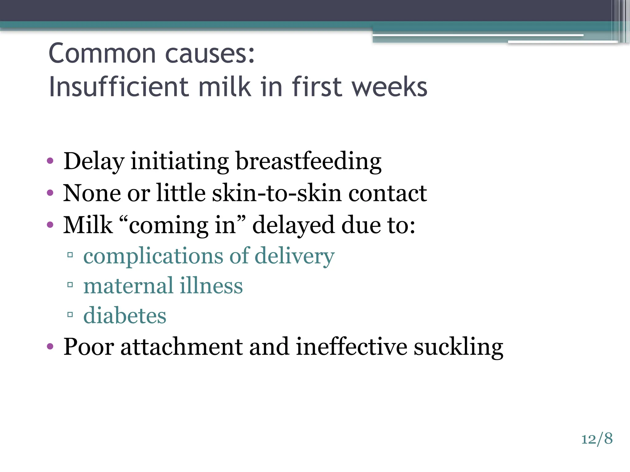 baby friendly Initiative session on milk supply changes | PPTX
