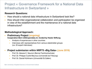 Towards a National Data Infrastructure. First Insights Regarding Its ...