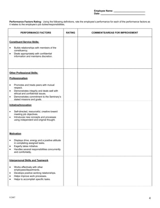 Bf Hr Performance Evaluation | PDF