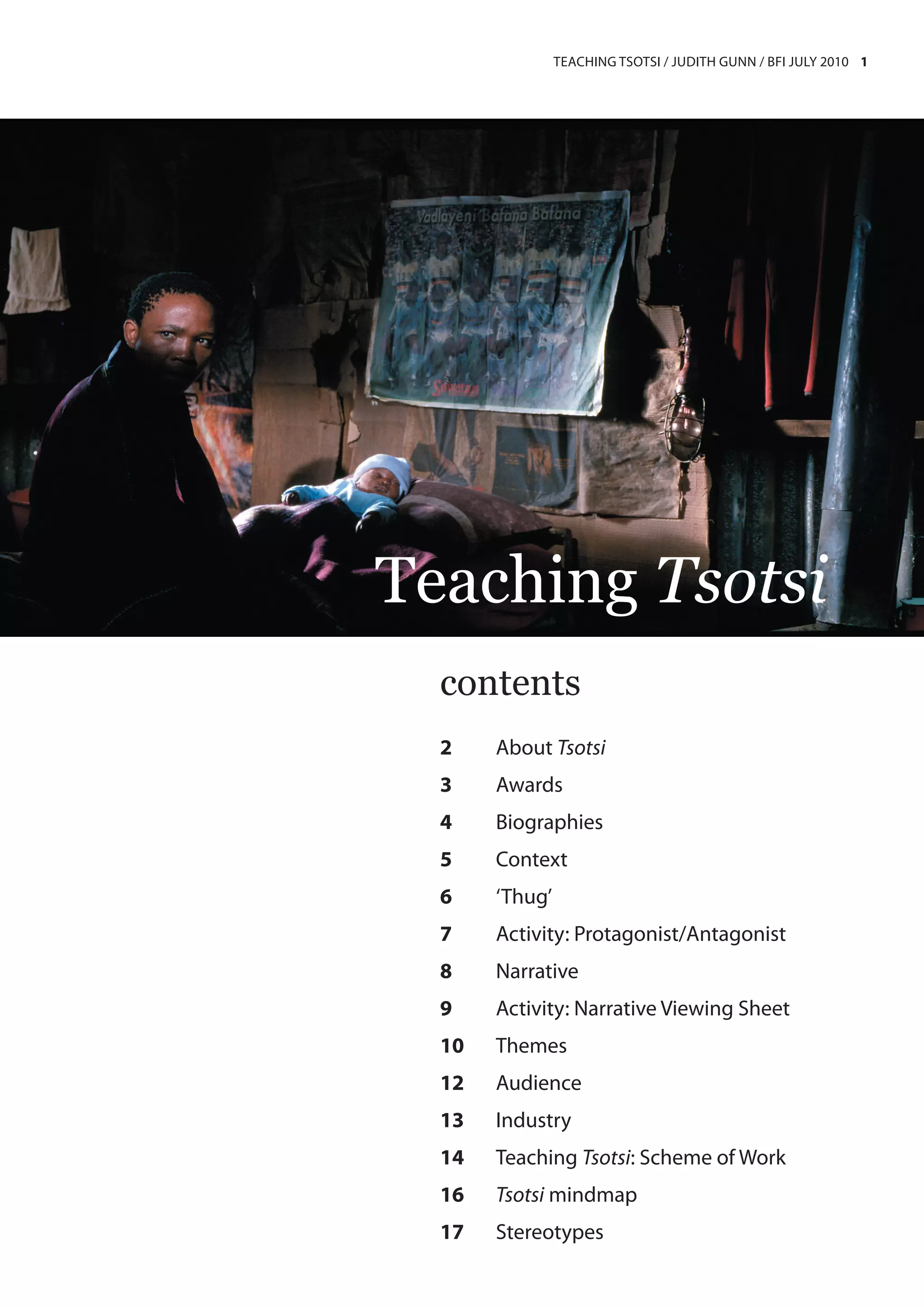Teaching Tsotsi: Notes | PDF