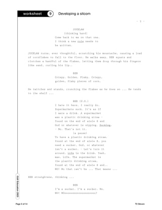 BFI TV Sitcom Worksheets | PDF