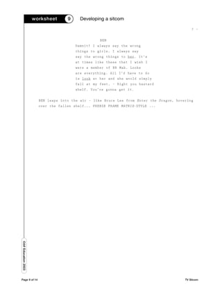 BFI TV Sitcom Worksheets | PDF