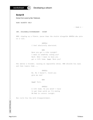 BFI TV Sitcom Worksheets | PDF