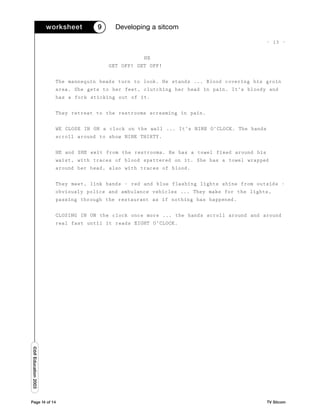 BFI TV Sitcom Worksheets | PDF