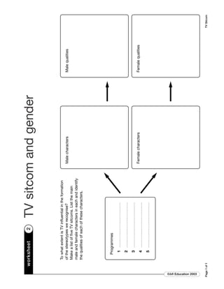 BFI TV Sitcom Worksheets | PDF