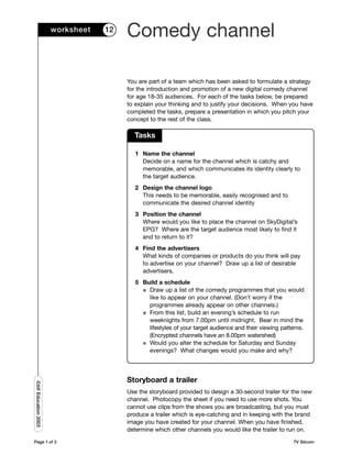 BFI TV Sitcom Worksheets | PDF
