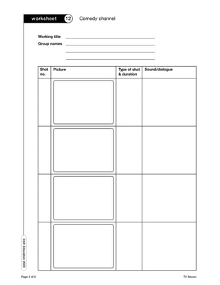 BFI TV Sitcom Worksheets | PDF