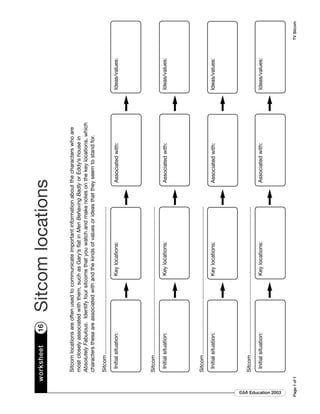 BFI TV Sitcom Worksheets | PDF