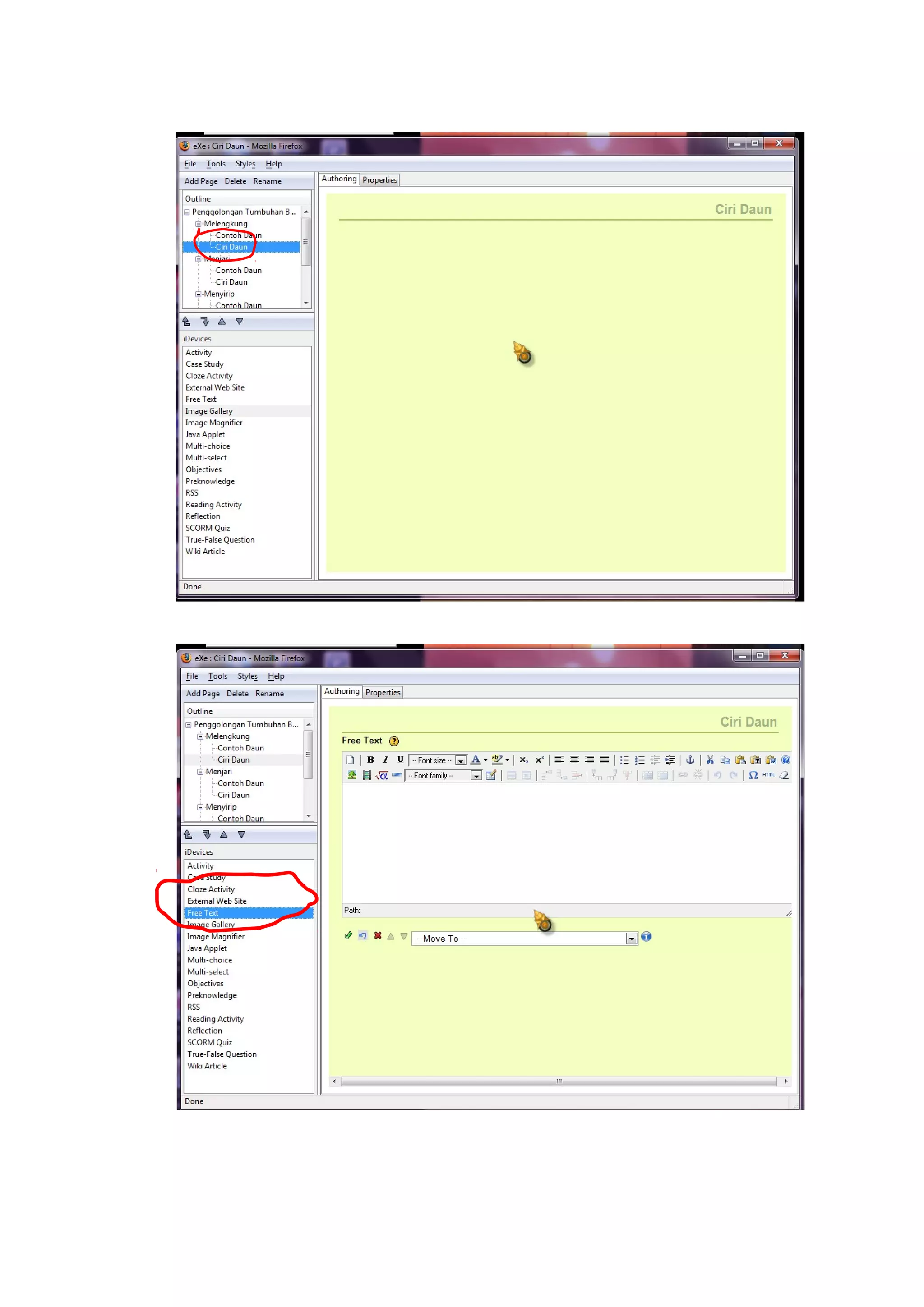 Langkah-langkah menggunakan ELearning XHTML editor (eXe) | DOC