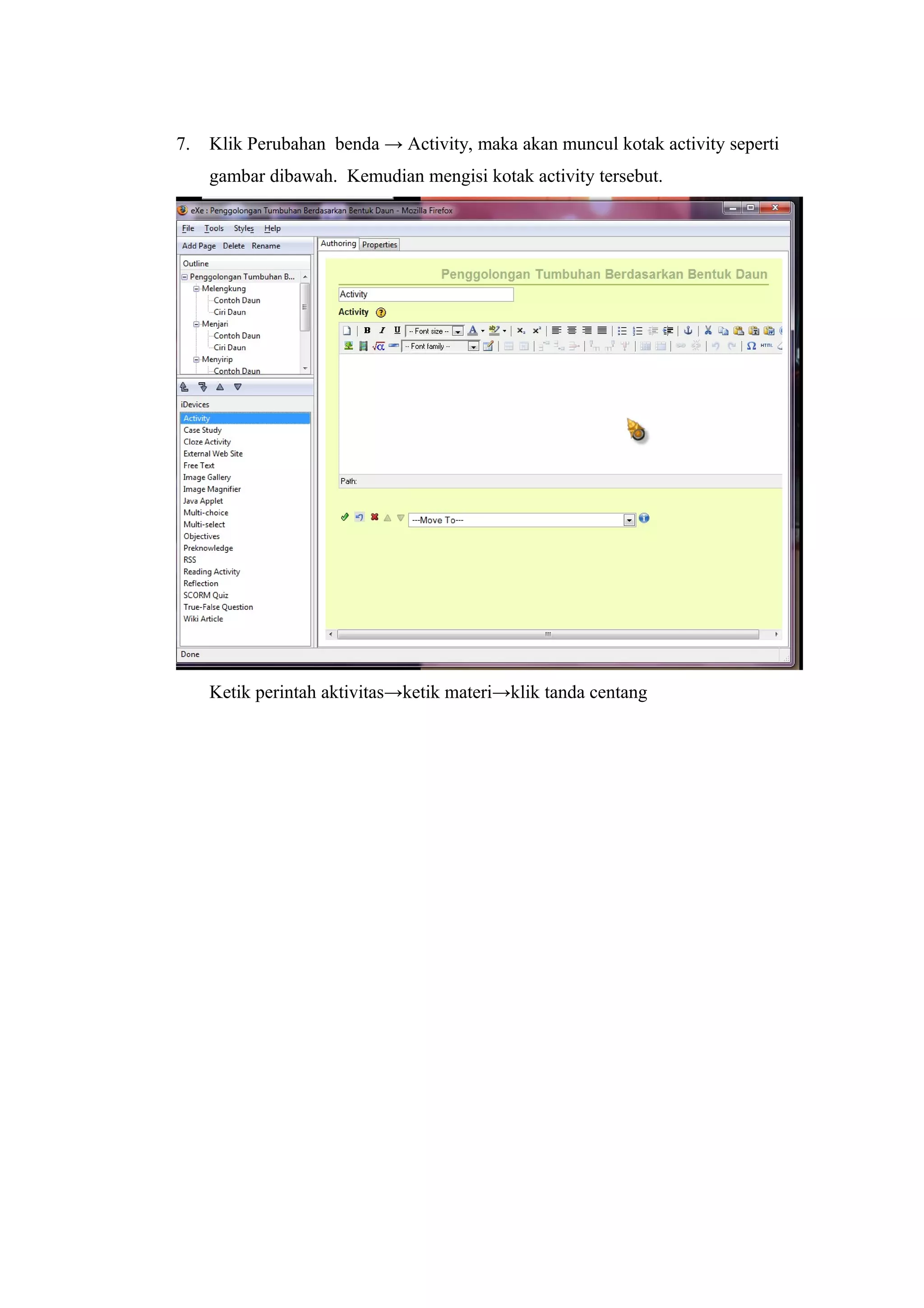 Langkah-langkah menggunakan ELearning XHTML editor (eXe) | DOC