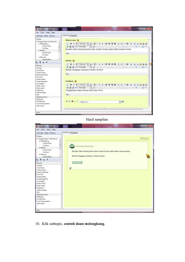 Langkah-langkah menggunakan ELearning XHTML editor (eXe) | DOC