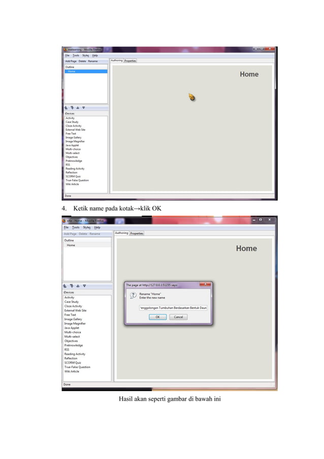 Langkah-langkah menggunakan ELearning XHTML editor (eXe) | DOC
