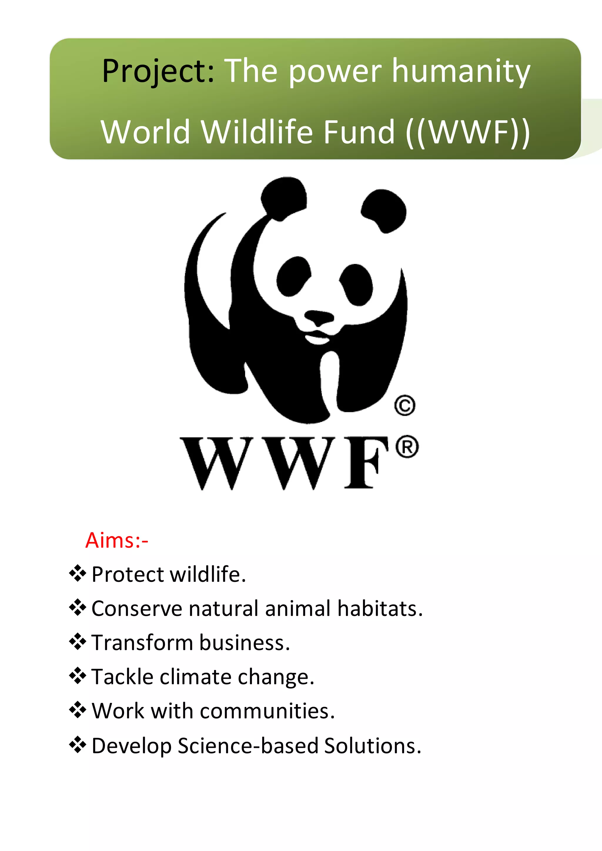 World wildlife fund | PDF
