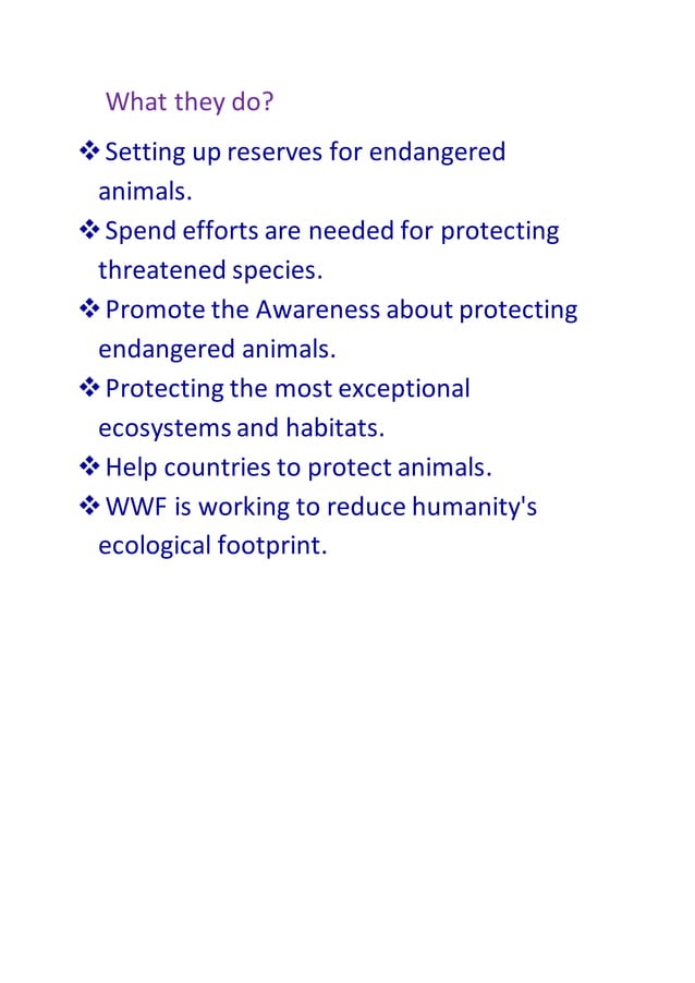 World wildlife fund | PDF