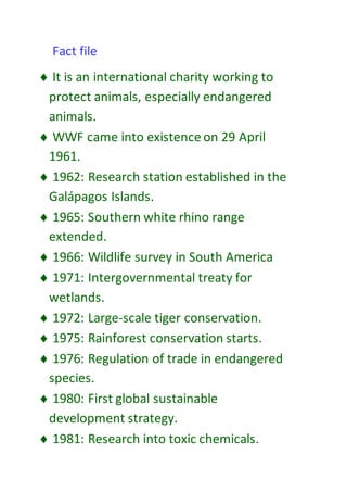 World wildlife fund | DOCX