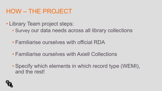 BFI Reuben Library : an RDA implementation story / Anastasia Kerameos (BFI Reuben Library) | PPTX