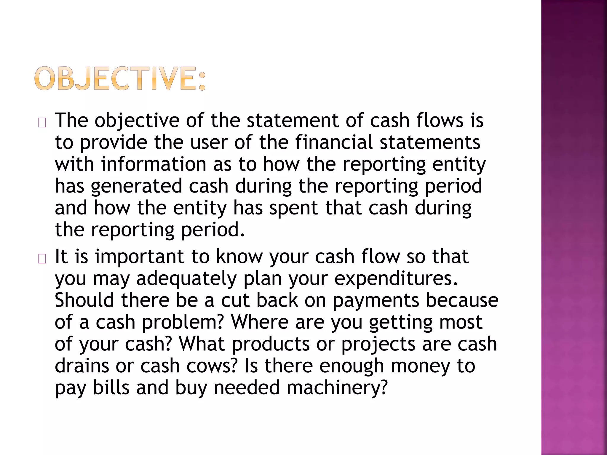 statement of cash flow and statement of retained earnings. | PPTX
