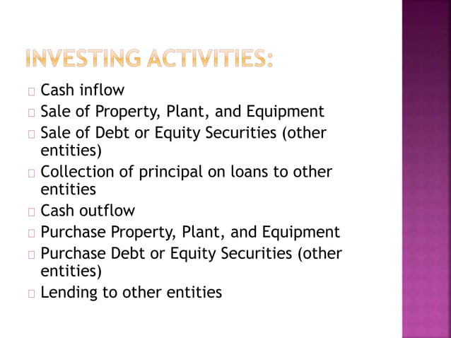 statement of cash flow and statement of retained earnings. | PPT