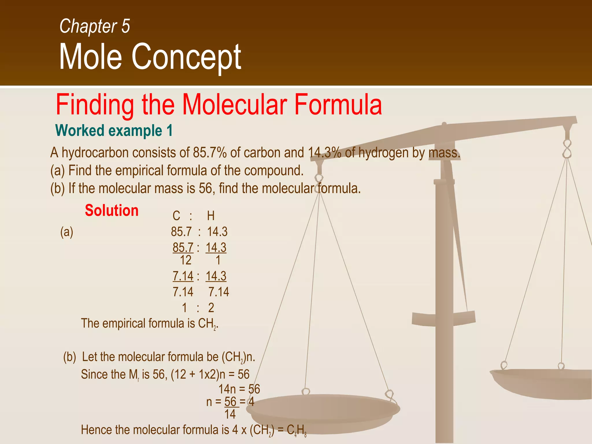 C05 the mole concept | PPT