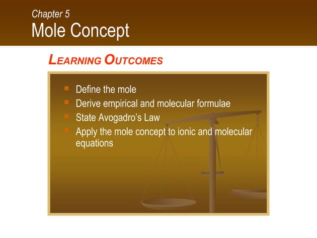 C05 the mole concept | PPT