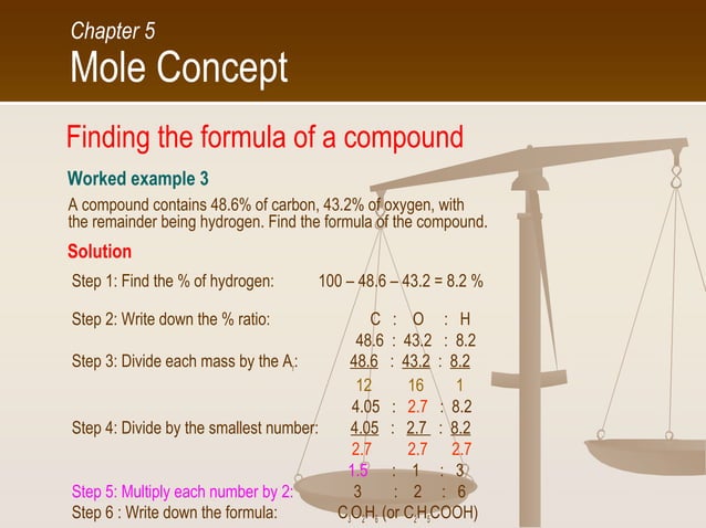 C05 the mole concept | PPT