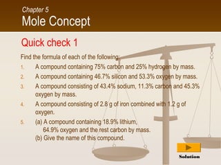 C05 the mole concept | PPT