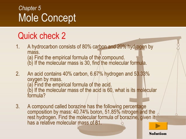 C05 the mole concept | PPT