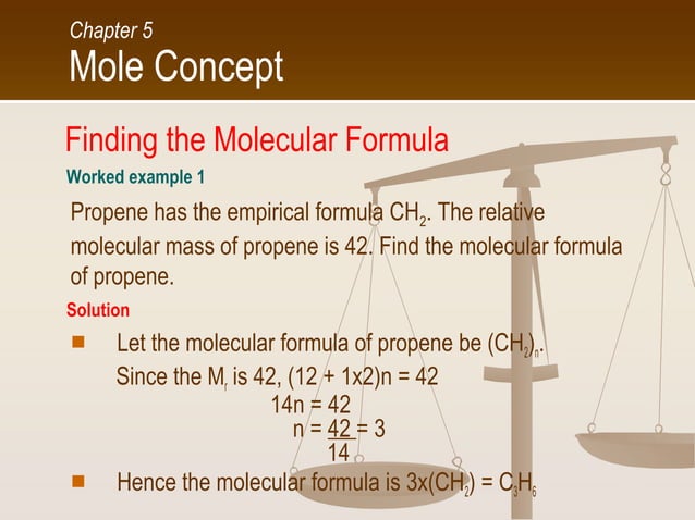 C05 the mole concept | PPT