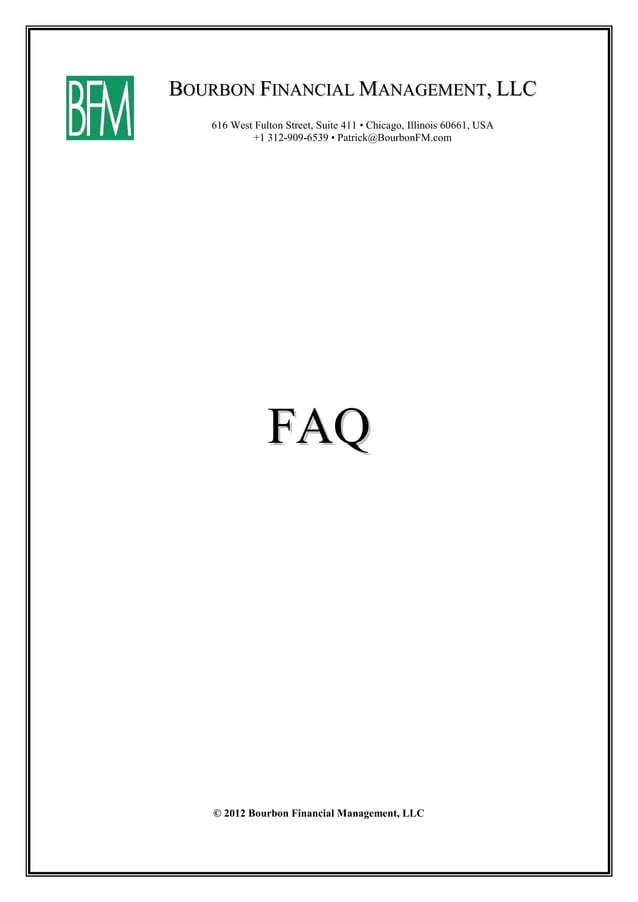 BFM_FAQ | PDF
