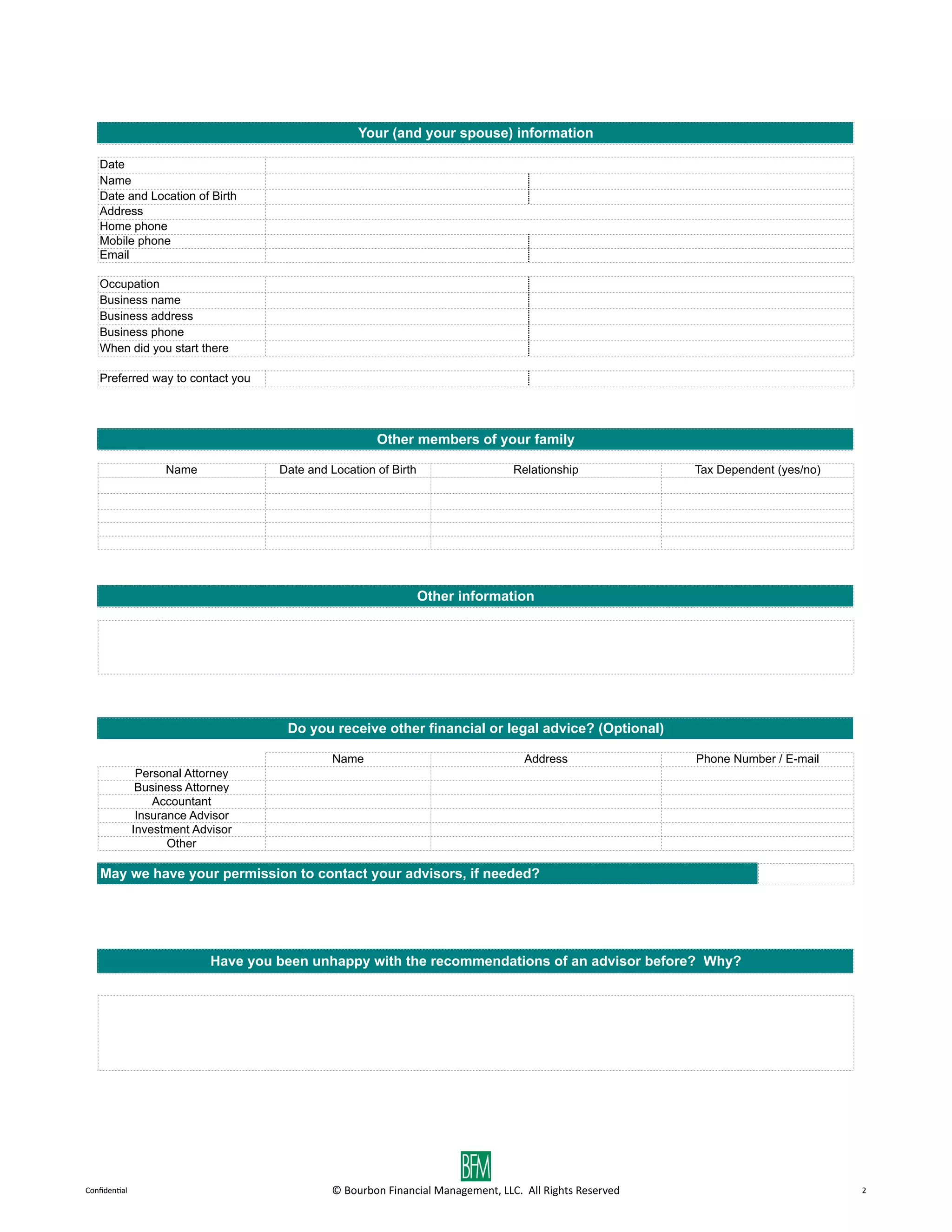 BFM_Questionnaire_2011 | PDF | Stocks and Bonds | Personal Investing