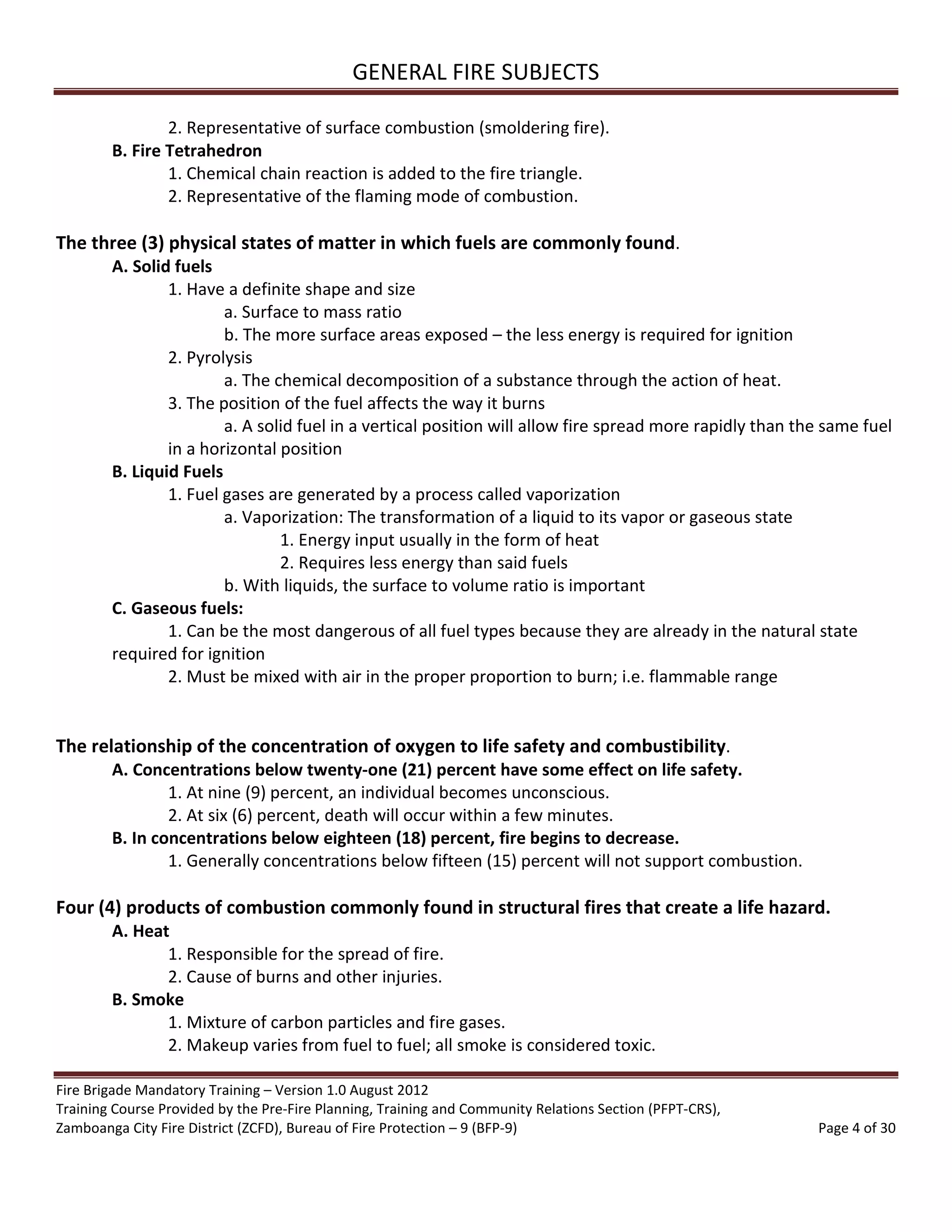 competency training fire brigade trainee guide module 1-5 | PDF