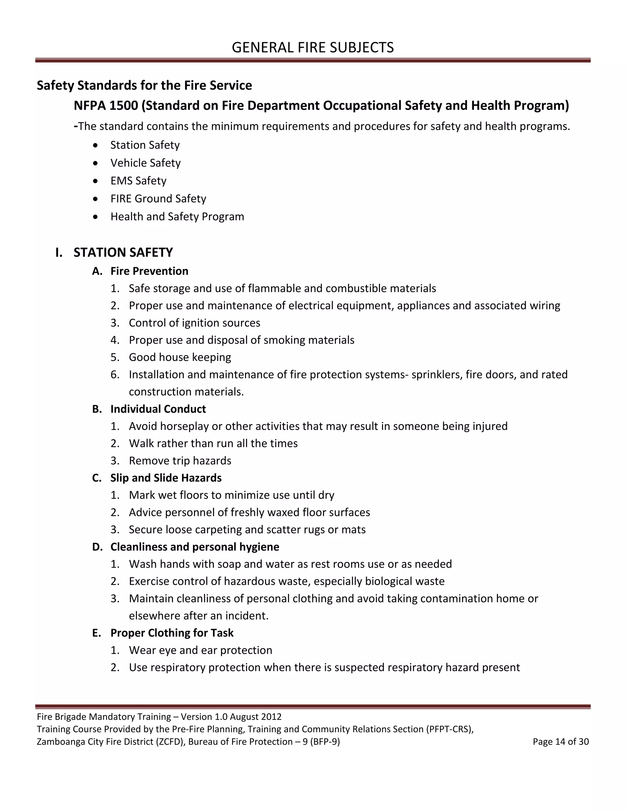 competency training fire brigade trainee guide module 1-5 | PDF