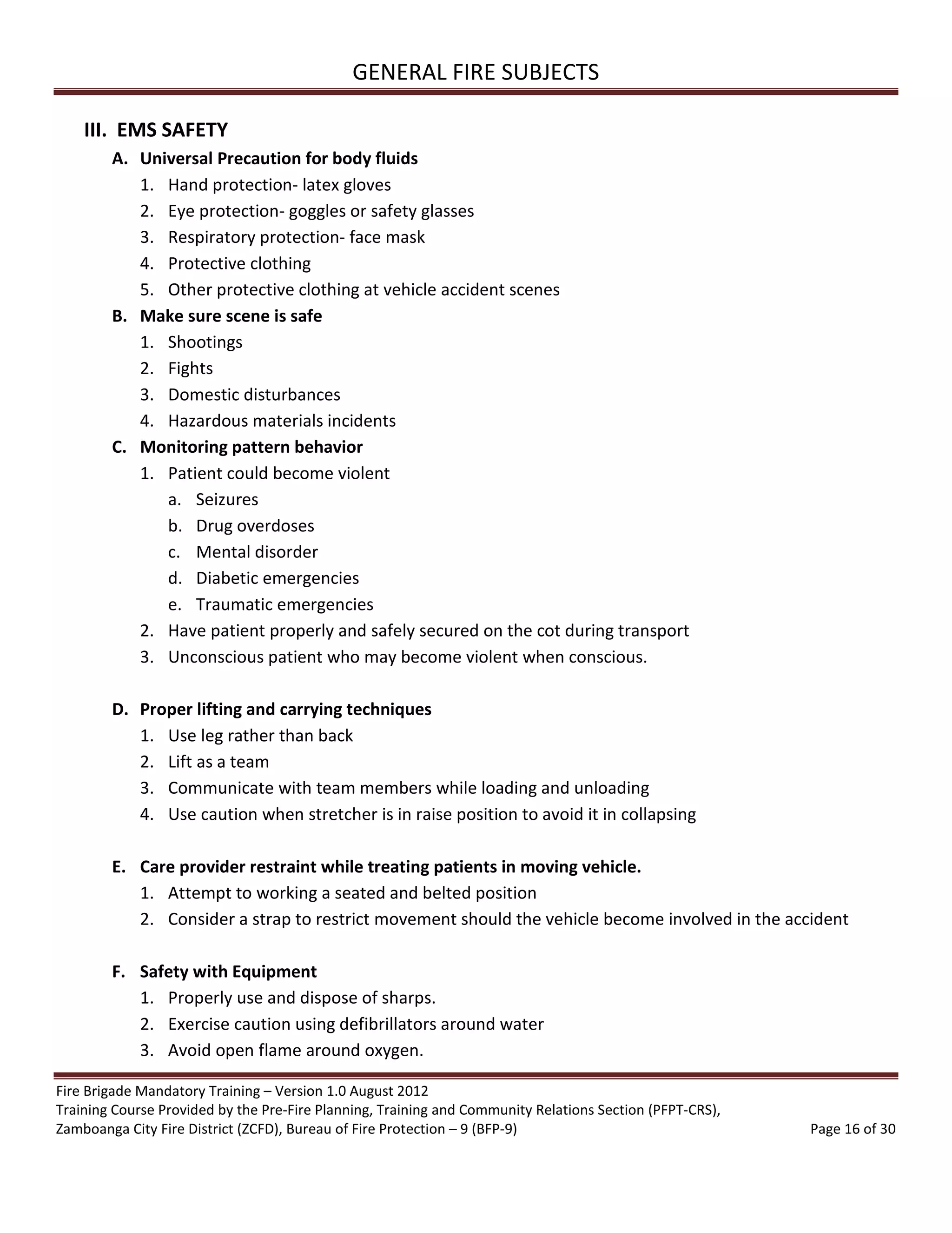 competency training fire brigade trainee guide module 1-5 | PDF