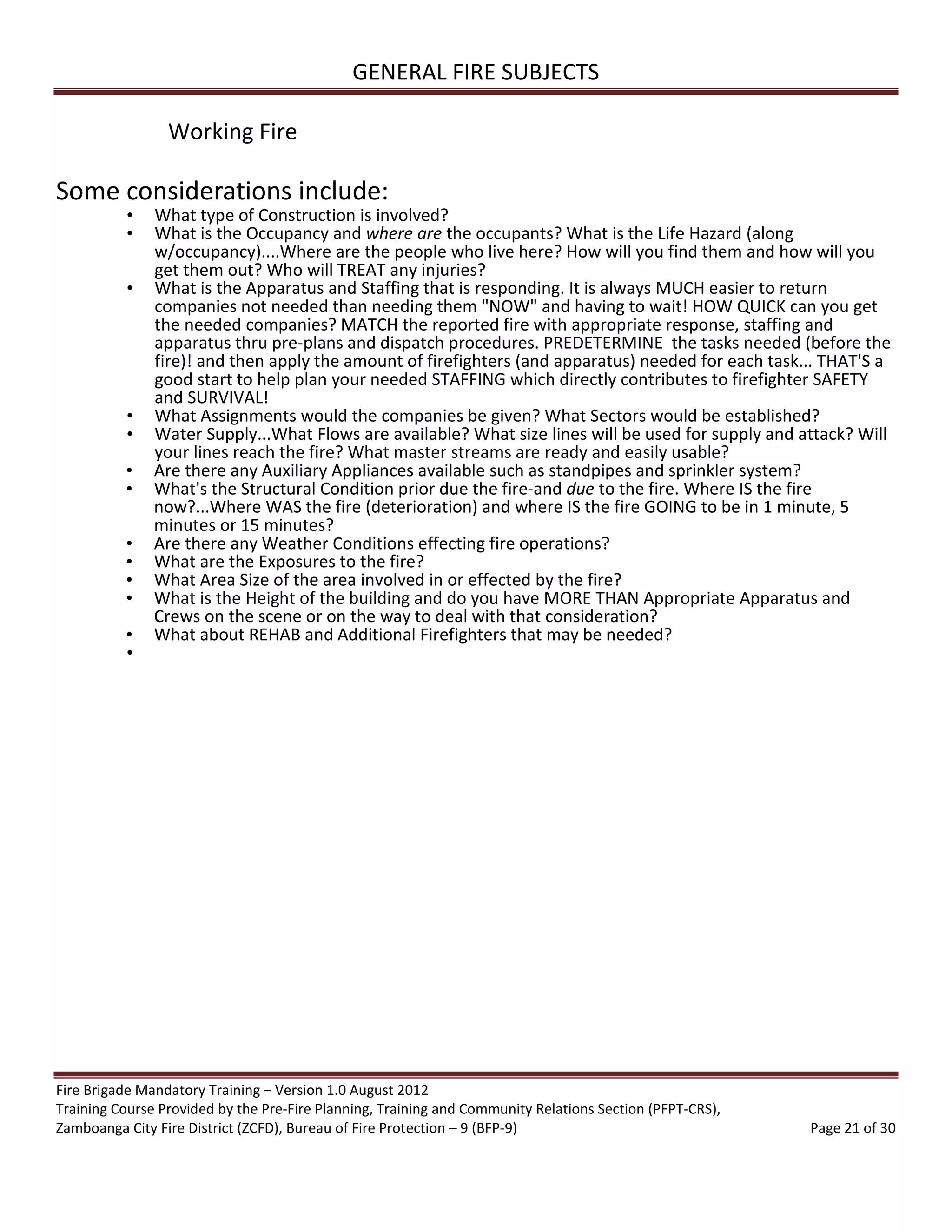 competency training fire brigade trainee guide module 1-5 | PDF