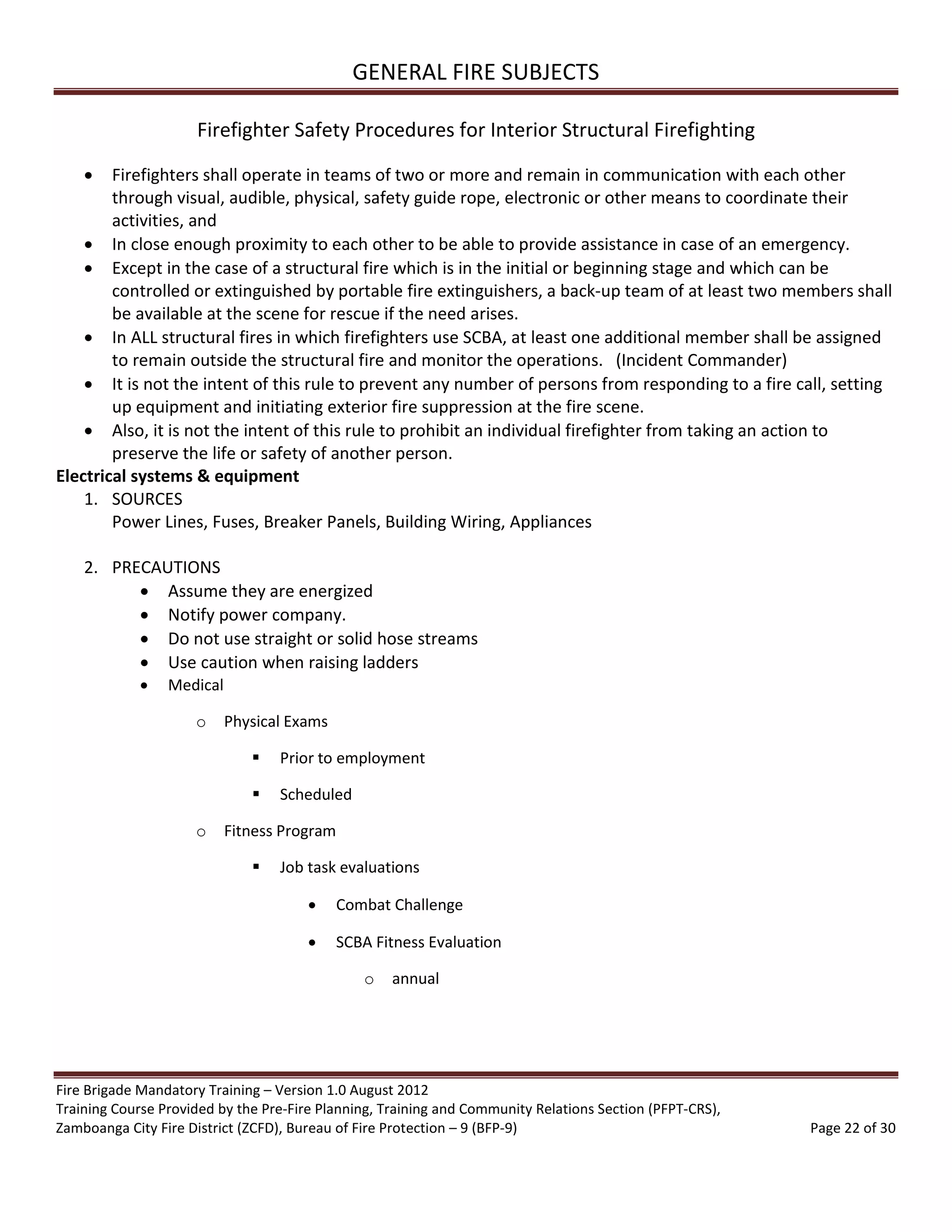 competency training fire brigade trainee guide module 1-5 | PDF