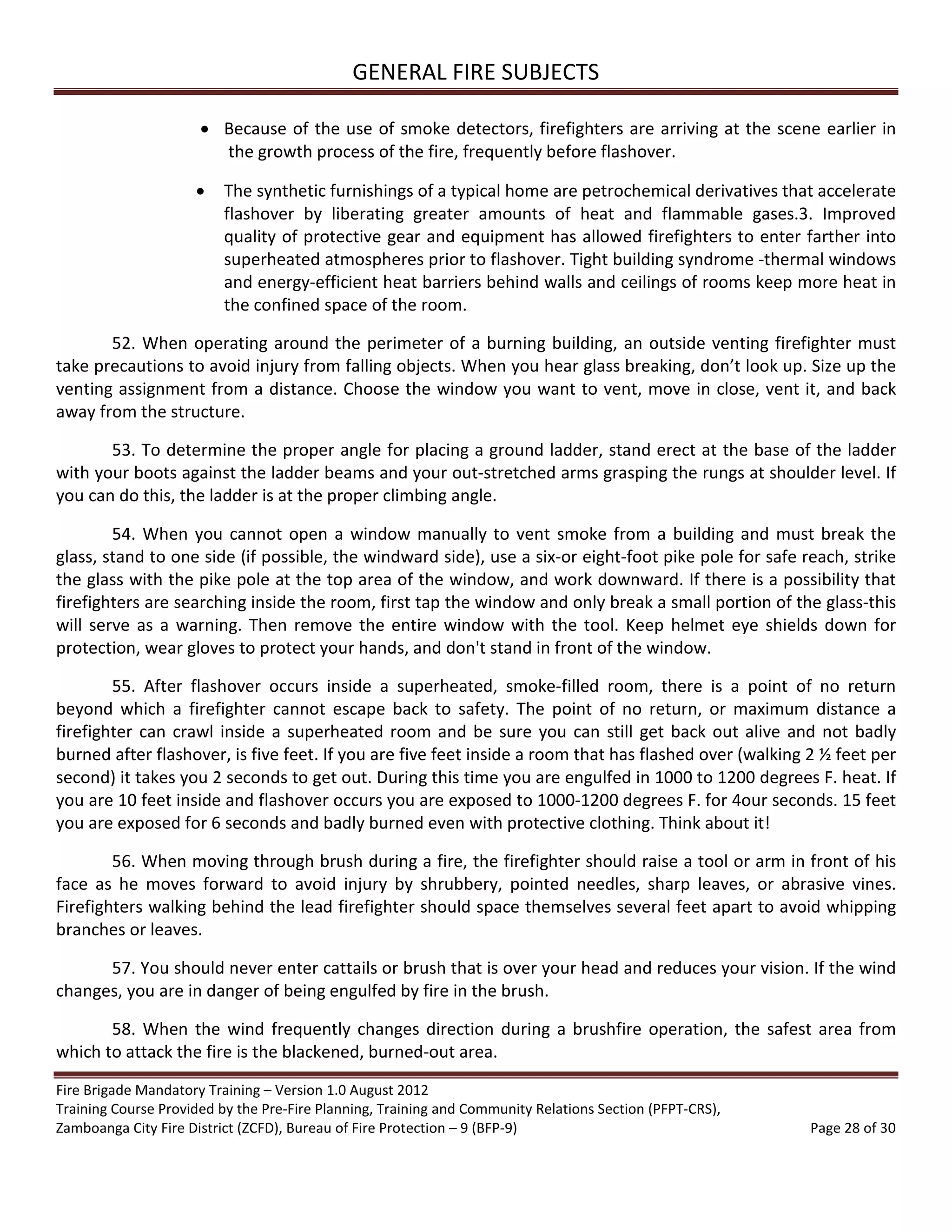 competency training fire brigade trainee guide module 1-5 | PDF