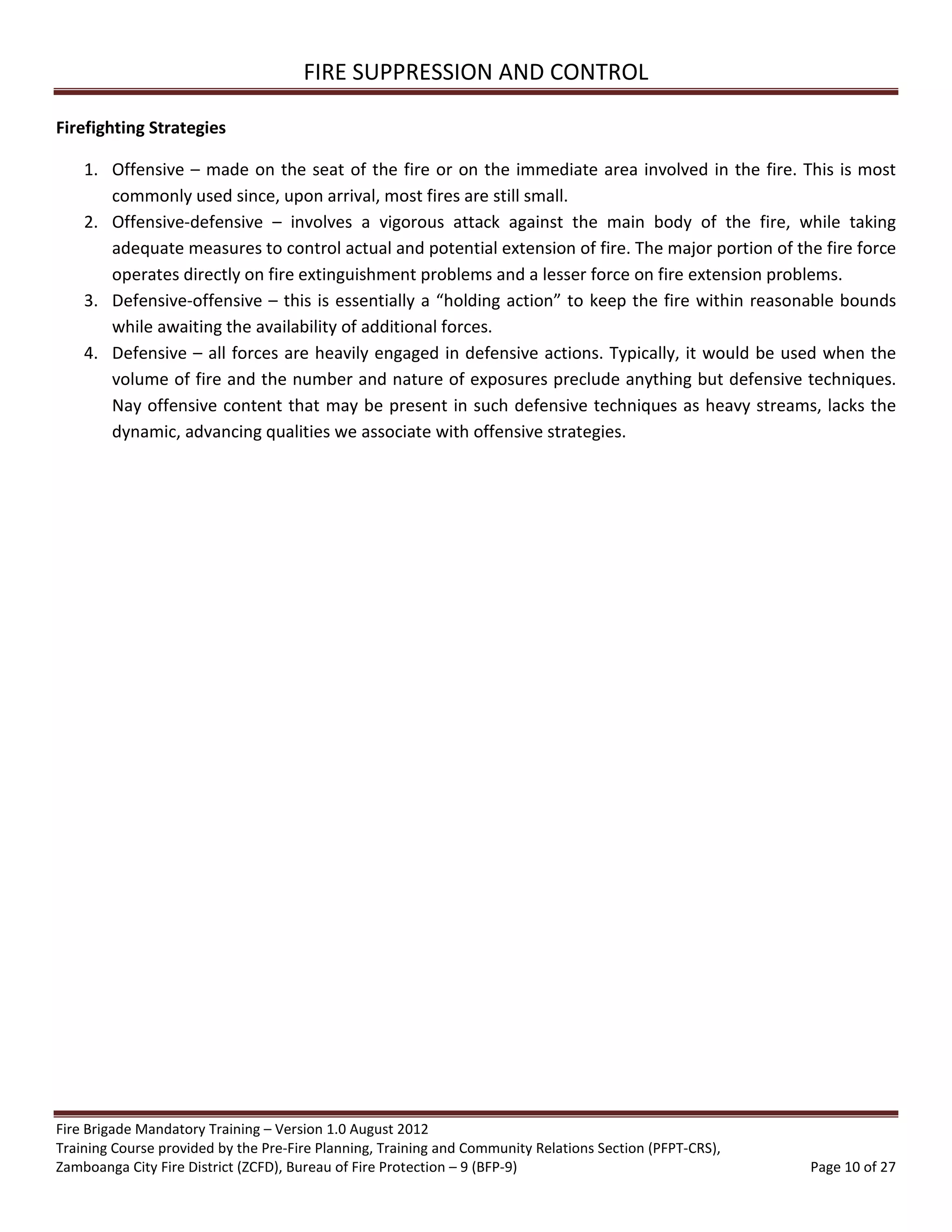 competency training fire brigade trainee guide module 1-5 | PDF