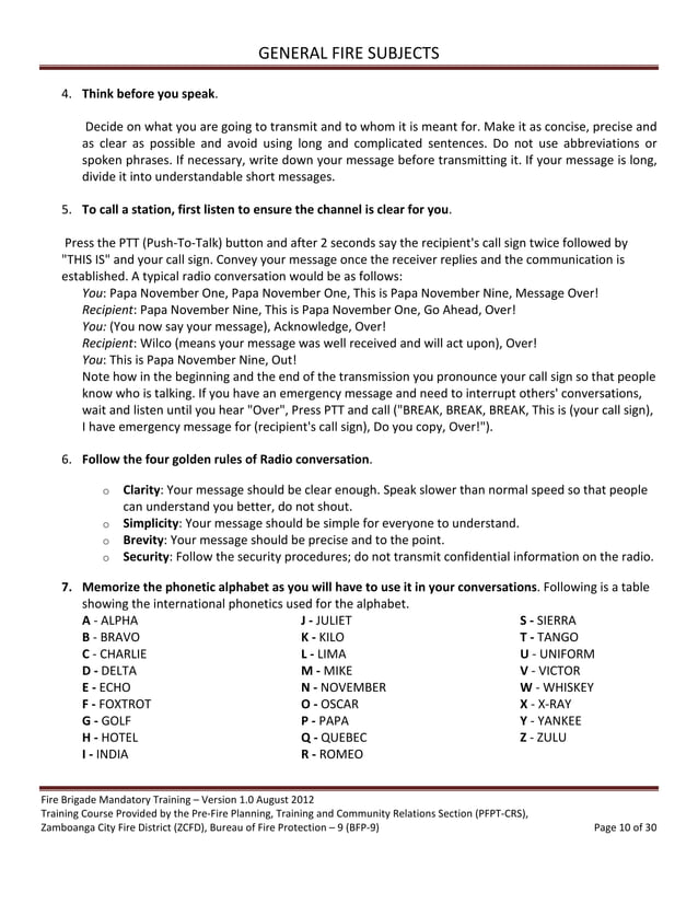 competency training fire brigade trainee guide module 1-5 | PDF