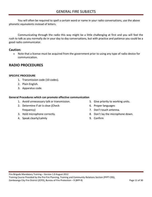 competency training fire brigade trainee guide module 1-5 | PDF