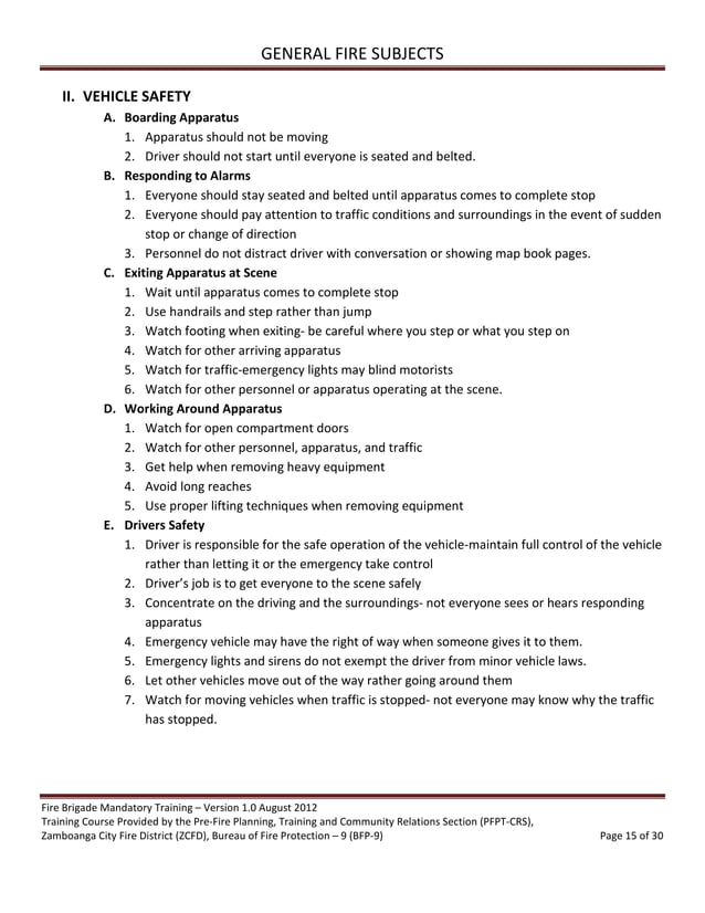 competency training fire brigade trainee guide module 1-5 | PDF