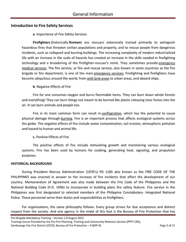 competency training fire brigade trainee guide module 1-5 | PDF