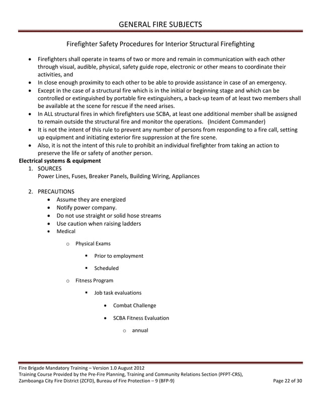 competency training fire brigade trainee guide module 1-5 | PDF