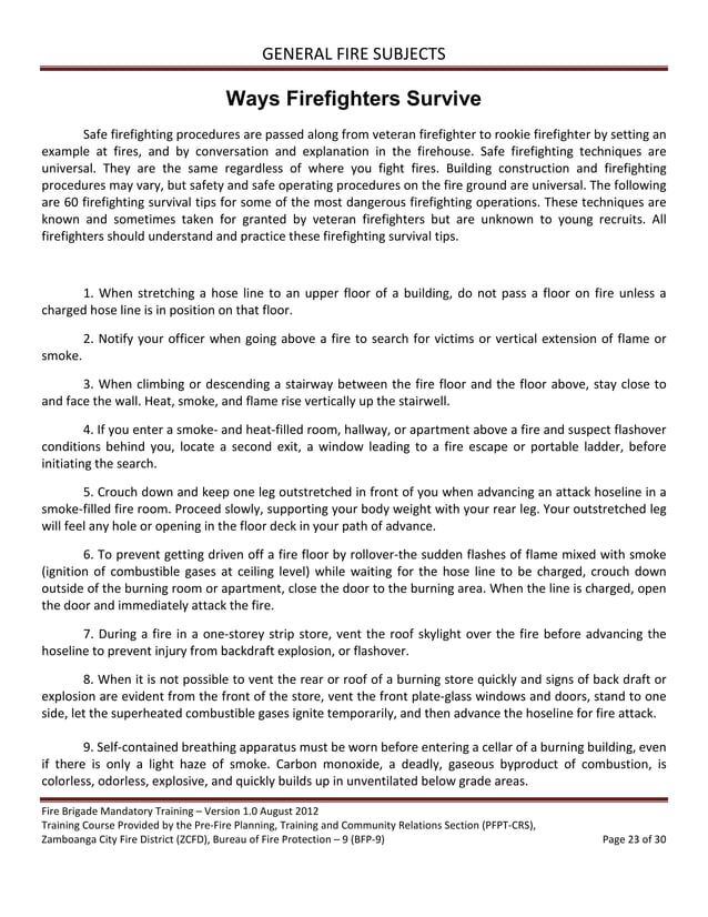 competency training fire brigade trainee guide module 1-5 | PDF