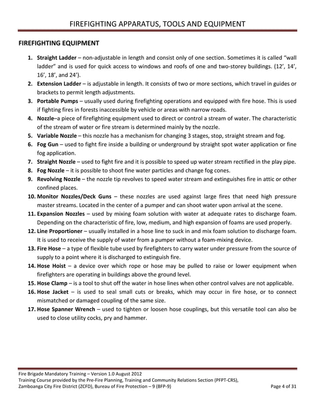 competency training fire brigade trainee guide module 1-5 | PDF