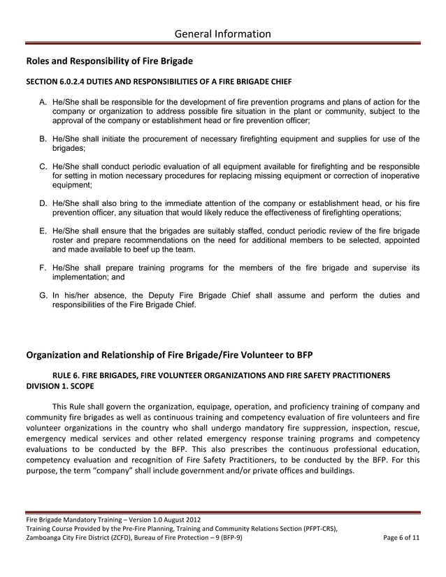 competency training fire brigade trainee guide module 1-5 | PDF