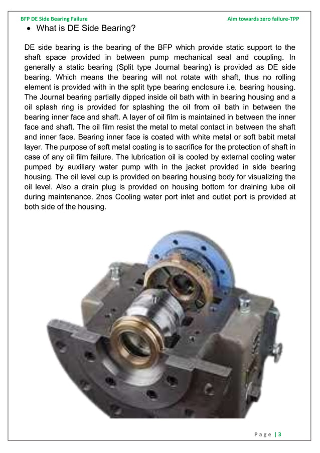 Bfp de side bearing high temperature Route cause analysis | PDF