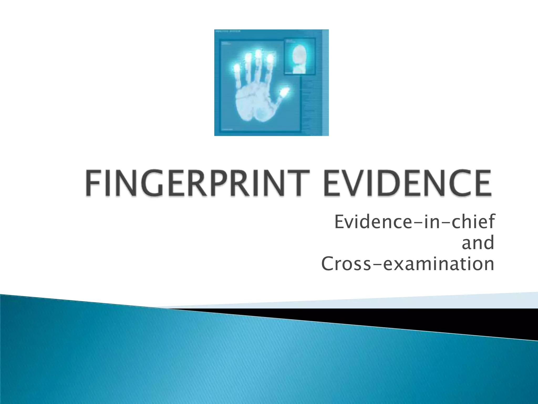 Fingerprint Evidence | PPTX
